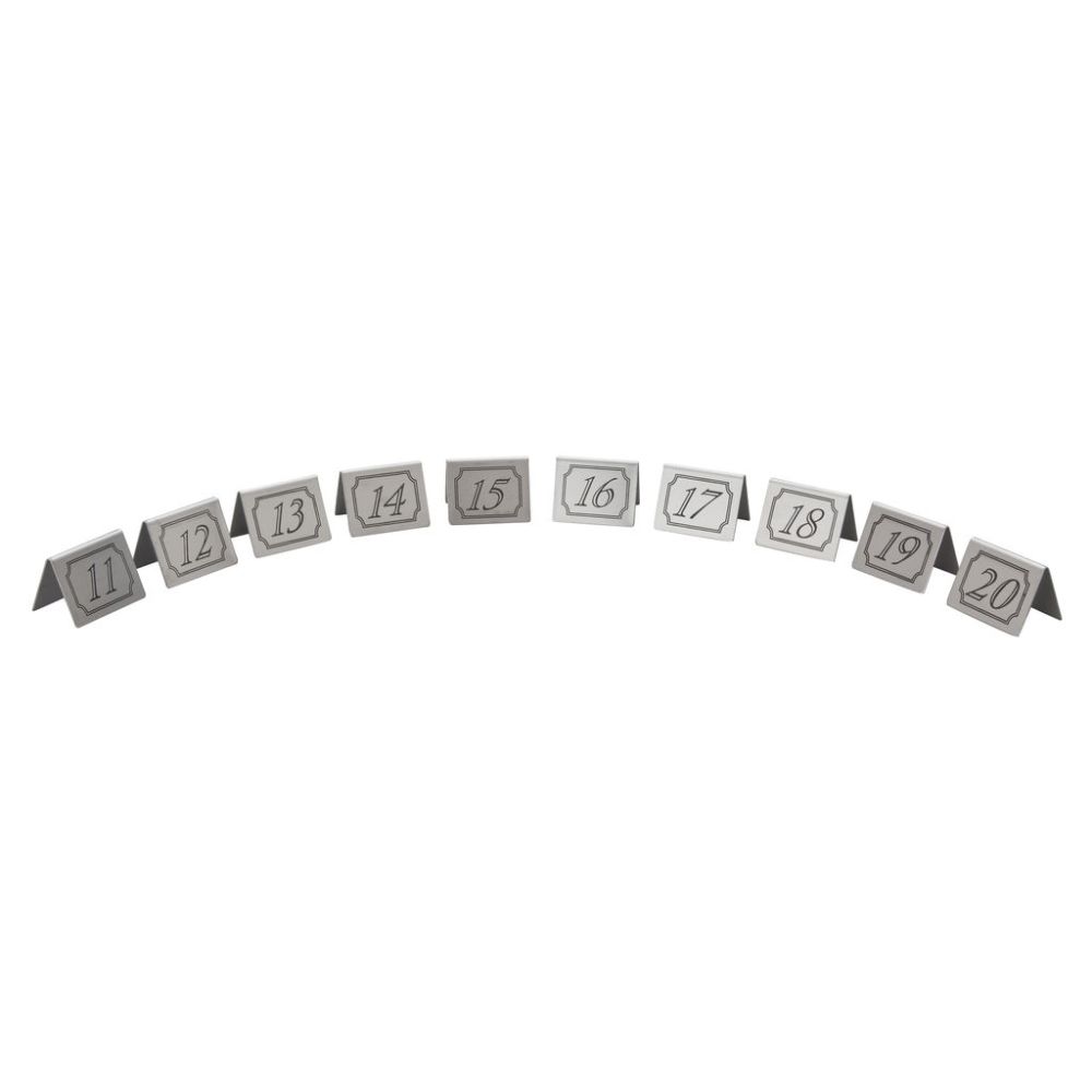 Table Signs : Beaumont Stainless Steel Table Numbers 11-20 ...