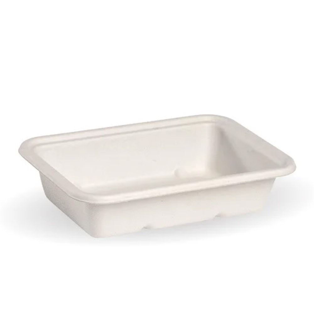 Takeaway Food : White 500ml Bagasse BioCane Containers