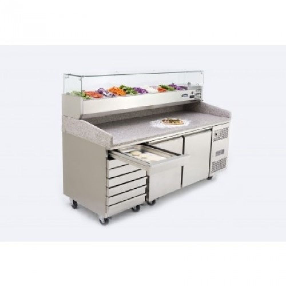 Econ Range Prep Fridges : Pizza Counter 2 Door 7 Draws BLU ...