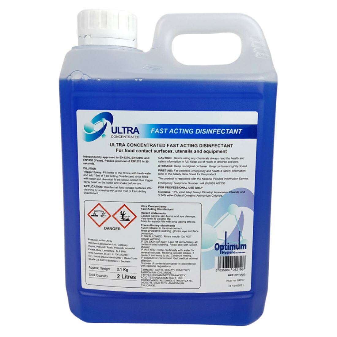 Bleach & Disinfectant : Optimum Ultra Concentrate Fast ...