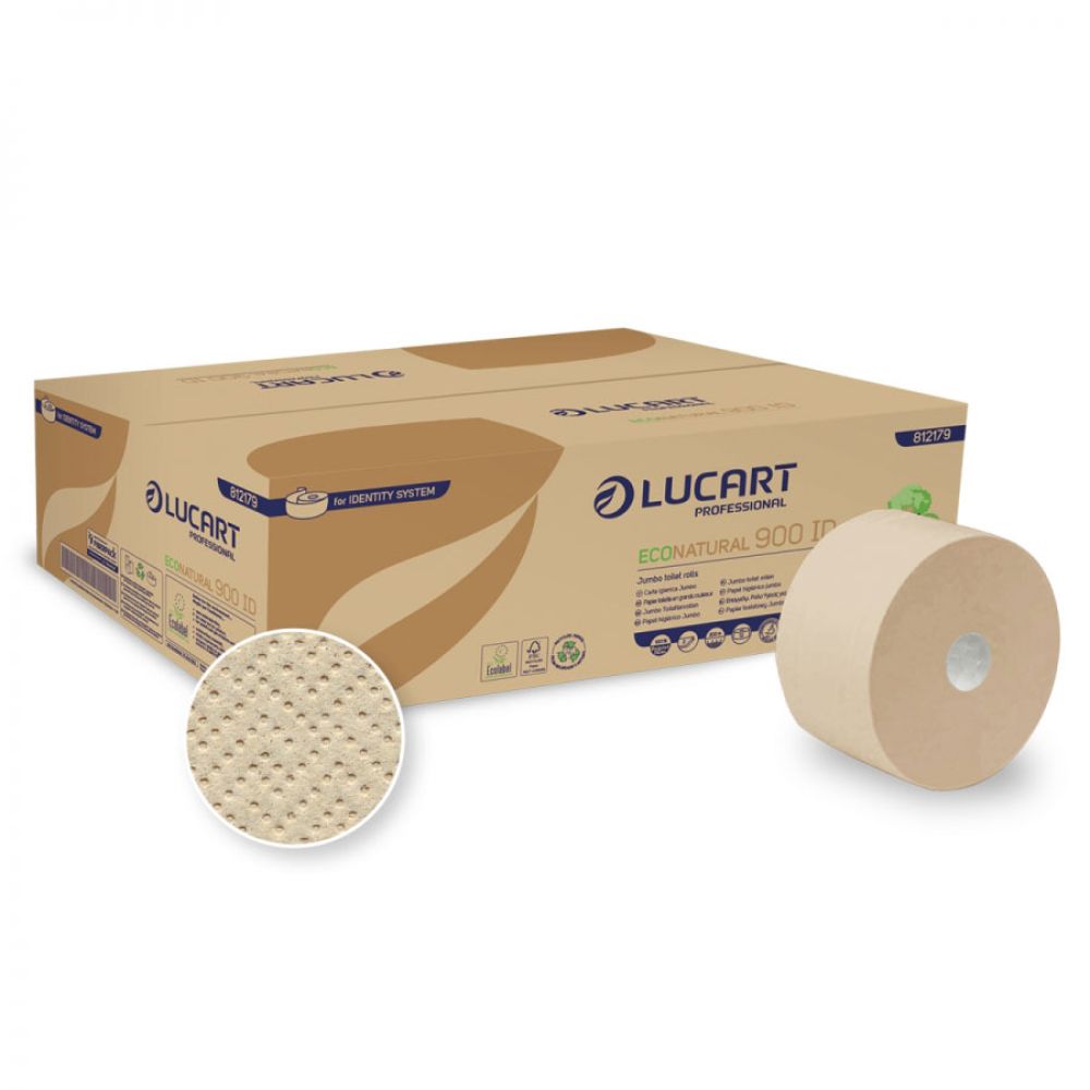 Toilet Rolls & Dispensers : Lucart EcoNatural 900 Sheet ...