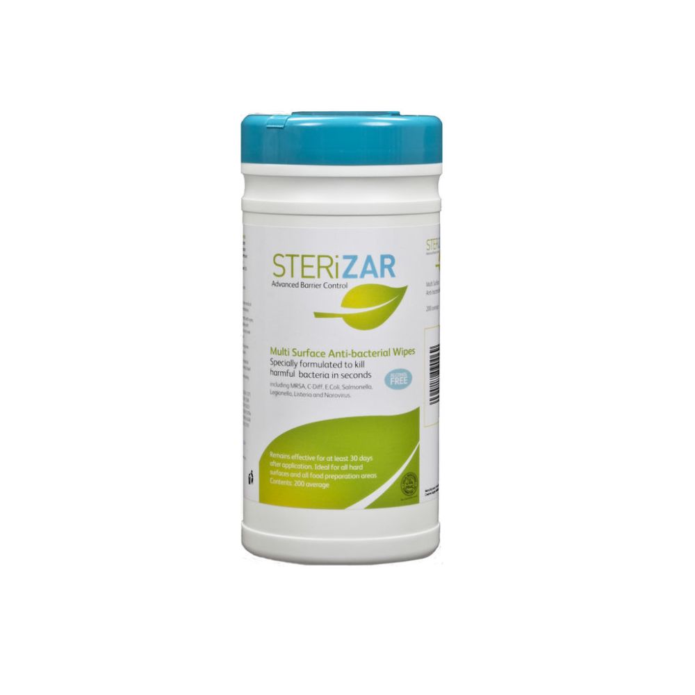 Wet Wiping : Sterizar Hard Surface Wipes In Re-Sealable Tub ...