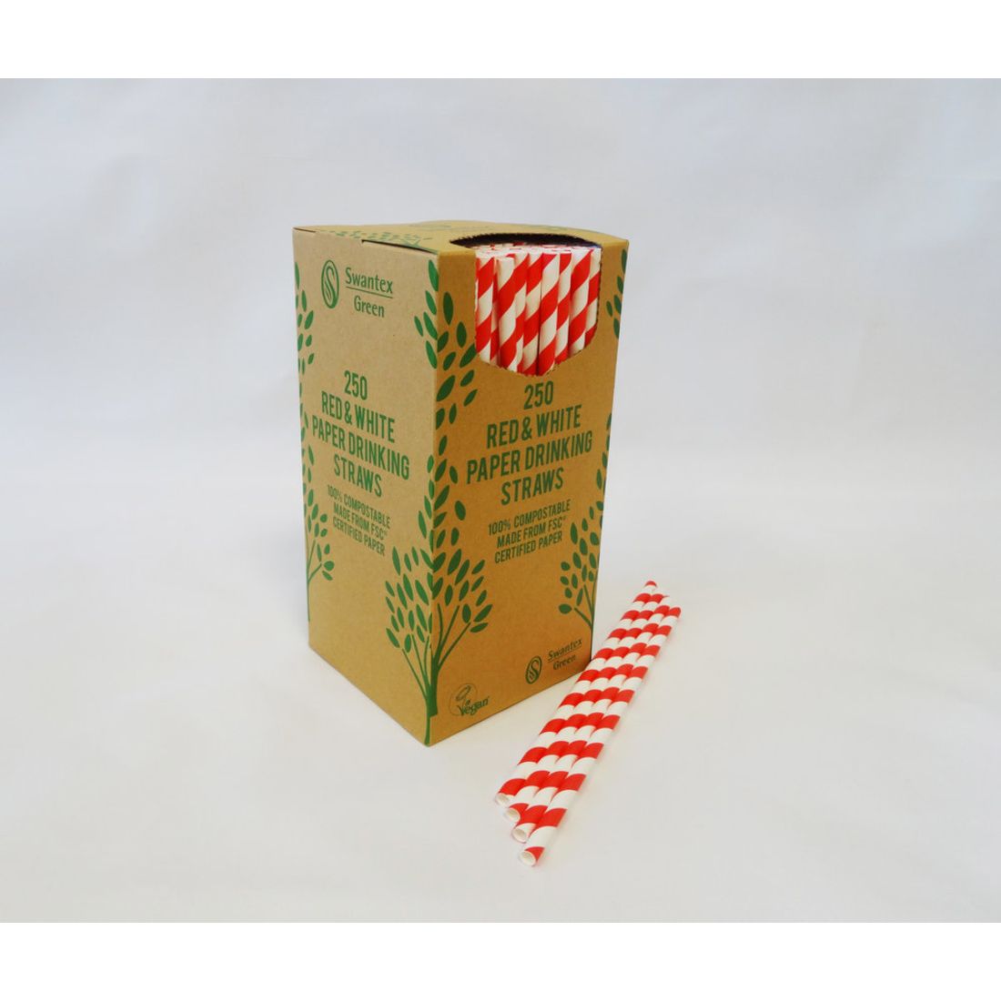 Bar Accessories : 195 x 5mm Red And White Paper Straw Pack ...