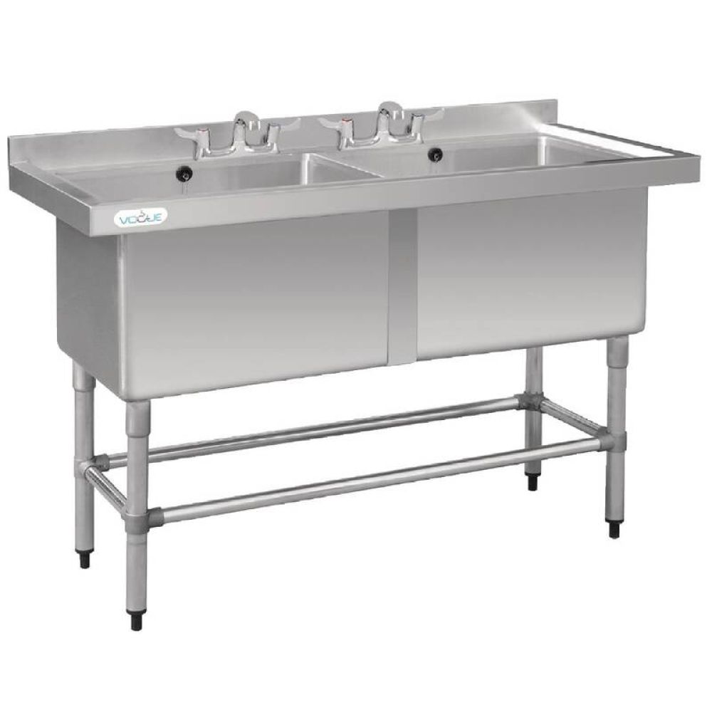 Pot Wash Sinks : Vogue Stainless Steel Deep Double Pot Wash ...