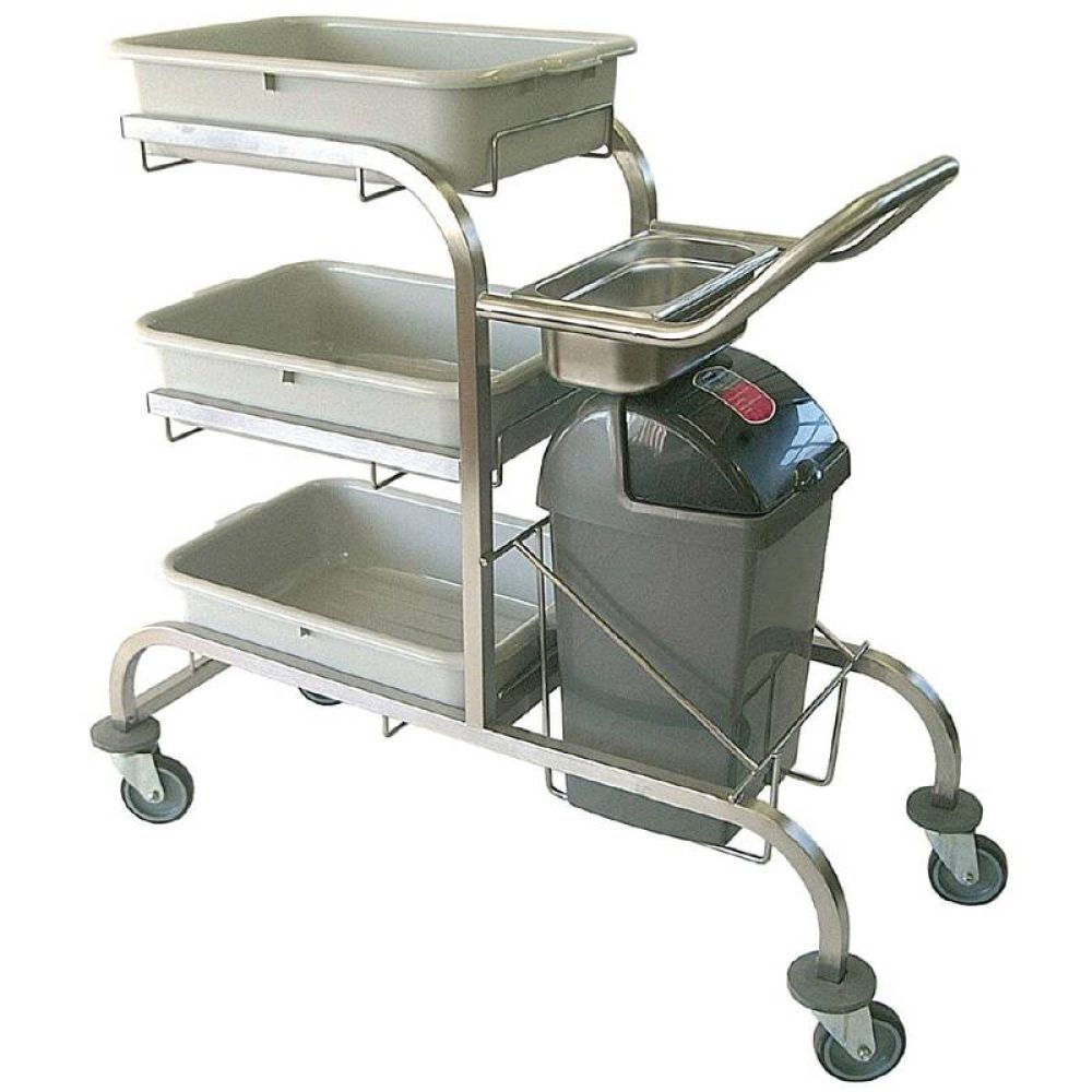 Service Trolleys : Craven 3 Tier Epoxy Coated Bussing Tr ...